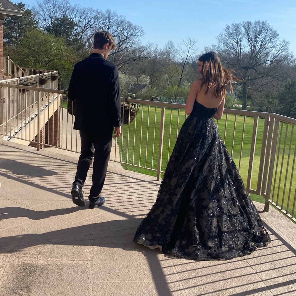 Black Sherry Hill Prom Dress - Gem